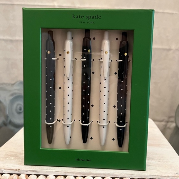 kate spade | Office | Kate Spade Black Dot Pens | Poshmark